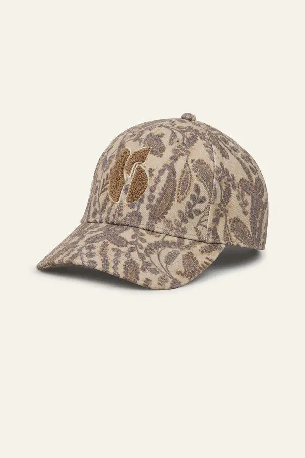 Ba&sh Hari Patterned Cotton Baseball Cap