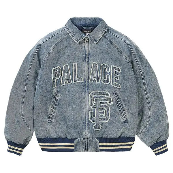 PALACE X San Francisco Giants Denim Varsity Jacket