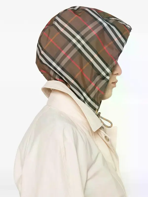 Burberry Newbury Check Hooded Parka Coat