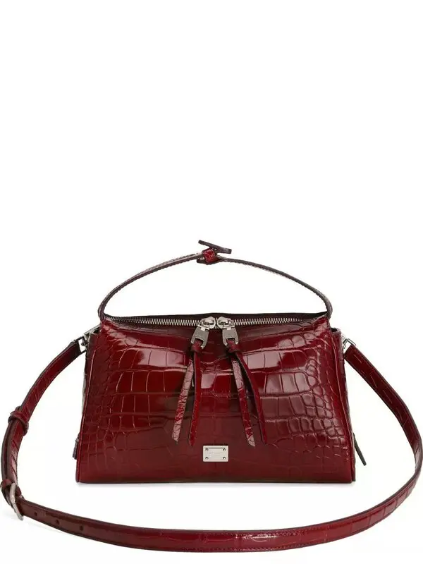 Dolce & Gabbana Vittoria Alligator Crossbody Bag - Red