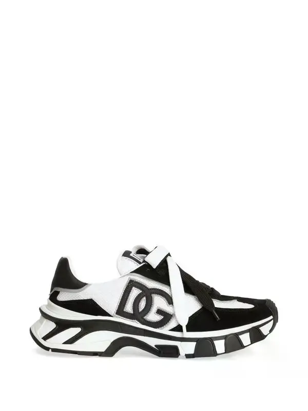Dolce & Gabbana Dg Country Road Nylon And Leather Sneakers - White