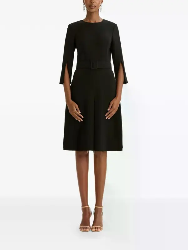 Oscar De La Renta Split-sleeve Wool-blend Dress