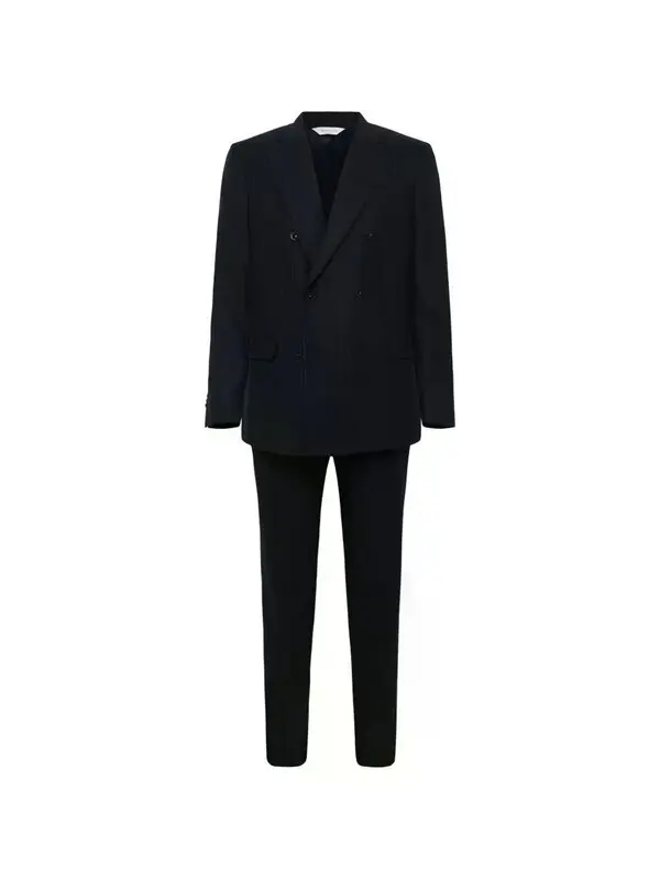 Boglioli Pinstripe-pattern Double-breasted Suit - Blue