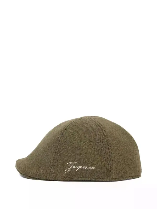 Jacquemus The Atelier- Logo Embroidery Beret - Green