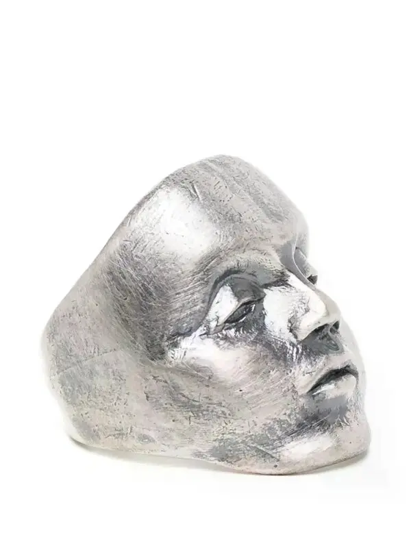 Yohji Yamamoto 950 Mask Ring - Silver