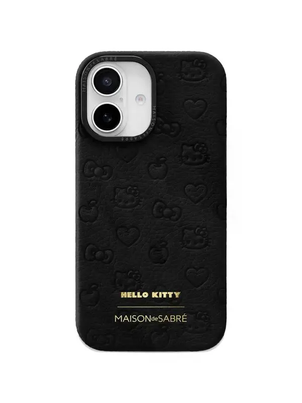 MAISON DE SABRE X Hello Kityy Logo-embossed Iphone 17 Phone Case - Black
