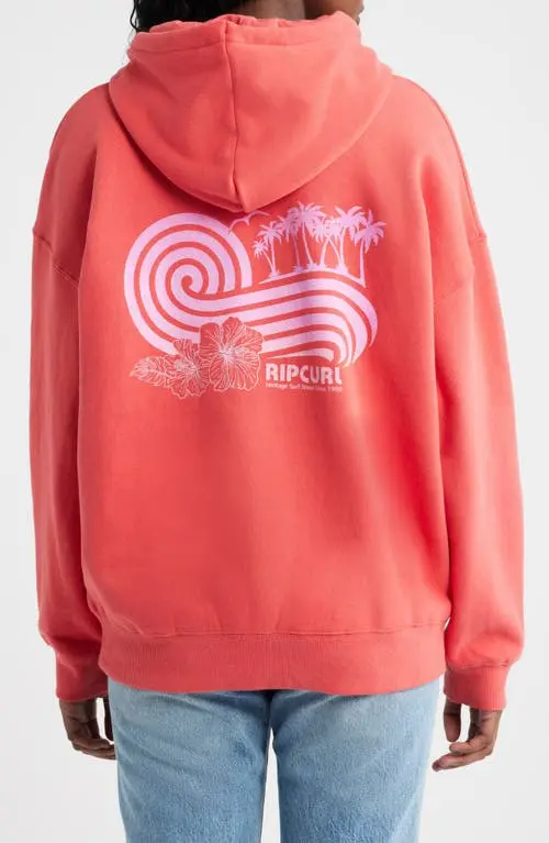 Rip Curl Relaxed-fit Heritage Hoodie - Deep Red