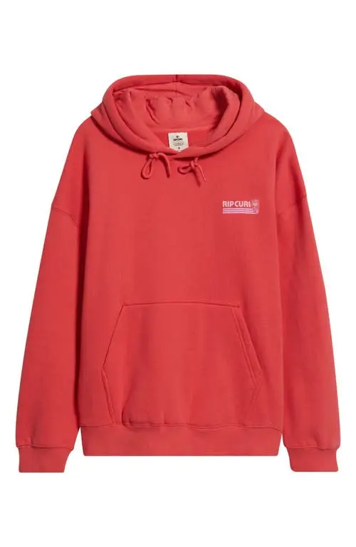 Rip Curl Relaxed-fit Heritage Hoodie - Deep Red
