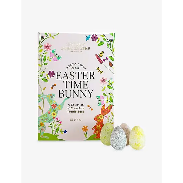 HOUSE OF DORCHESTER Easter Time Bunny Egg Chocolate Truffle Eggs Book Box 100g - One-color