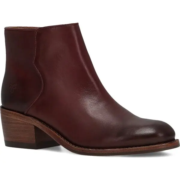 THE FRYE COMPANY Carson 2 Piping Bootie - Merlot