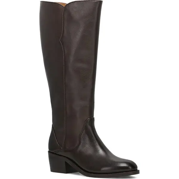 THE FRYE COMPANY Carson 2 Piping Knee High Boots - Dark Brown