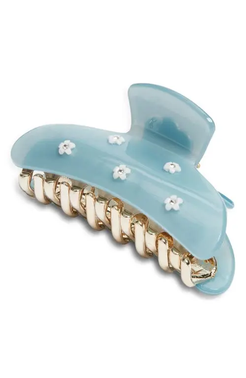 Chelsea28 Flower Detail Claw Clip - Blue Multi