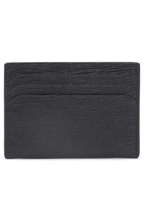 Tumi Nassau Slim Leather Card Case - Black Embossed