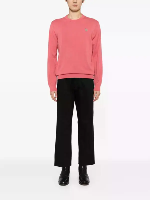 Paul Smith Logo-embroidered Cotton Sweatshirt - Pink