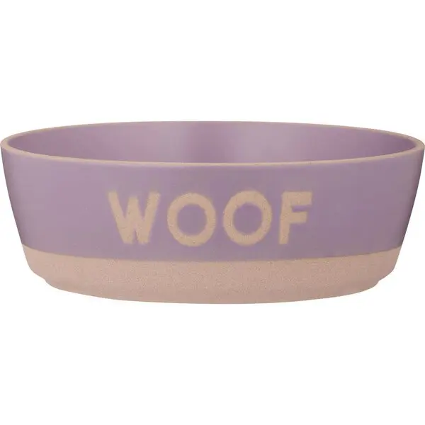 MASON CASH Woof Dog Bowl By - Purple