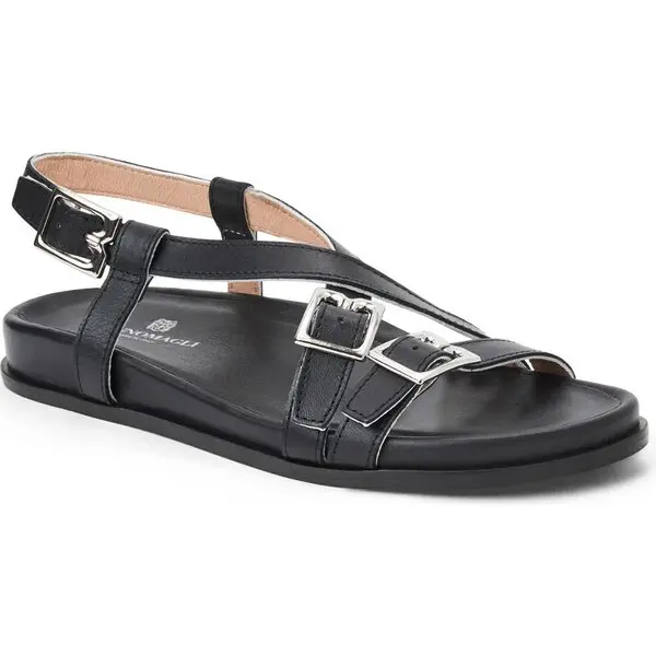 Bruno Magli Gianna Slingback Sandal - Black Nappa