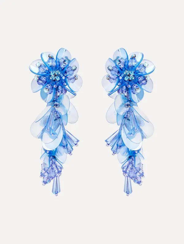 Oscar De La Renta Bouquet Drop Clip-on Earrings - One-color