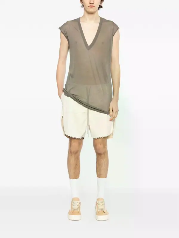 Rick Owens V-neck Vest - Brown