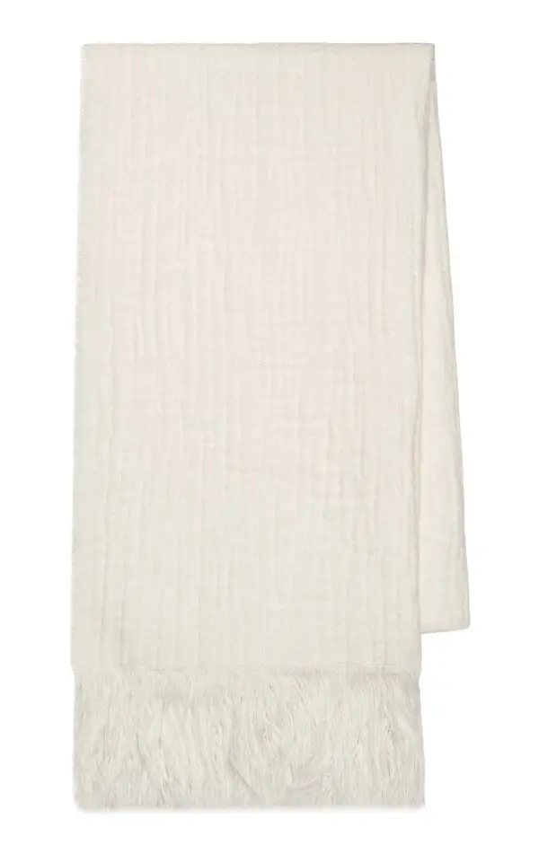 THE ROW Kastel Linen Scarf - White