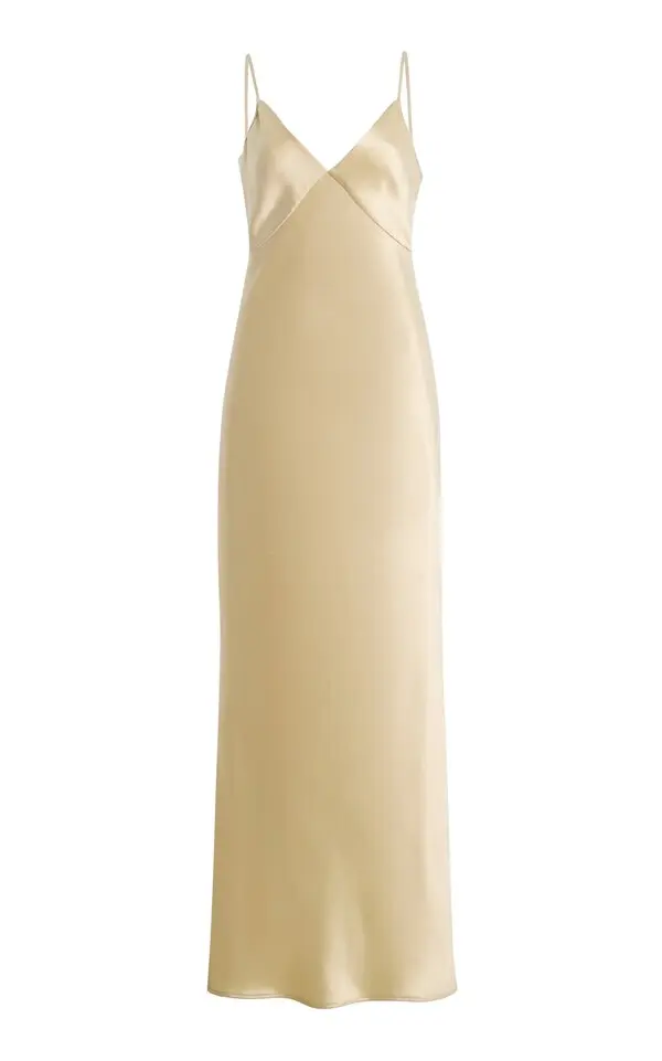 THE ROW Barika Silk-satin Dress - Yellow