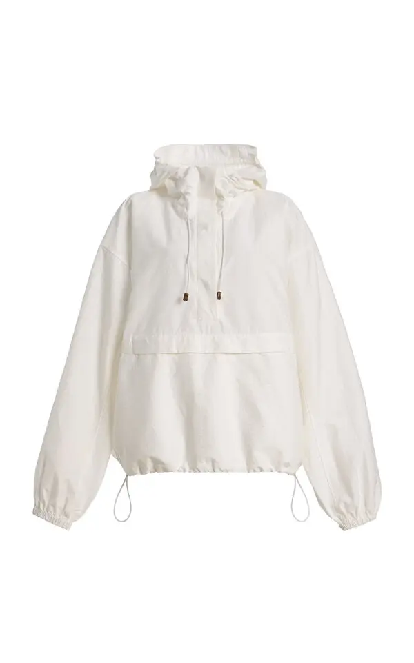 RÓHE Textured Cotton-blend Anorak - White