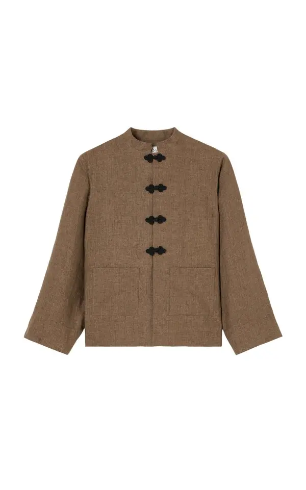 RÓHE Marie Linen Jacket - Brown