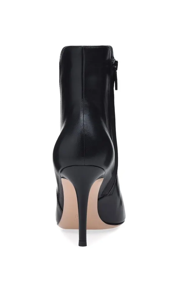 GIANVITO ROSSI Levy Leather Ankle Boots - Black