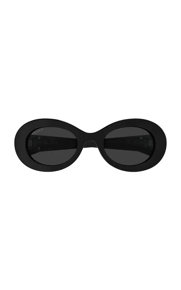 Gucci Round-frame Acetate Sunglasses - Black