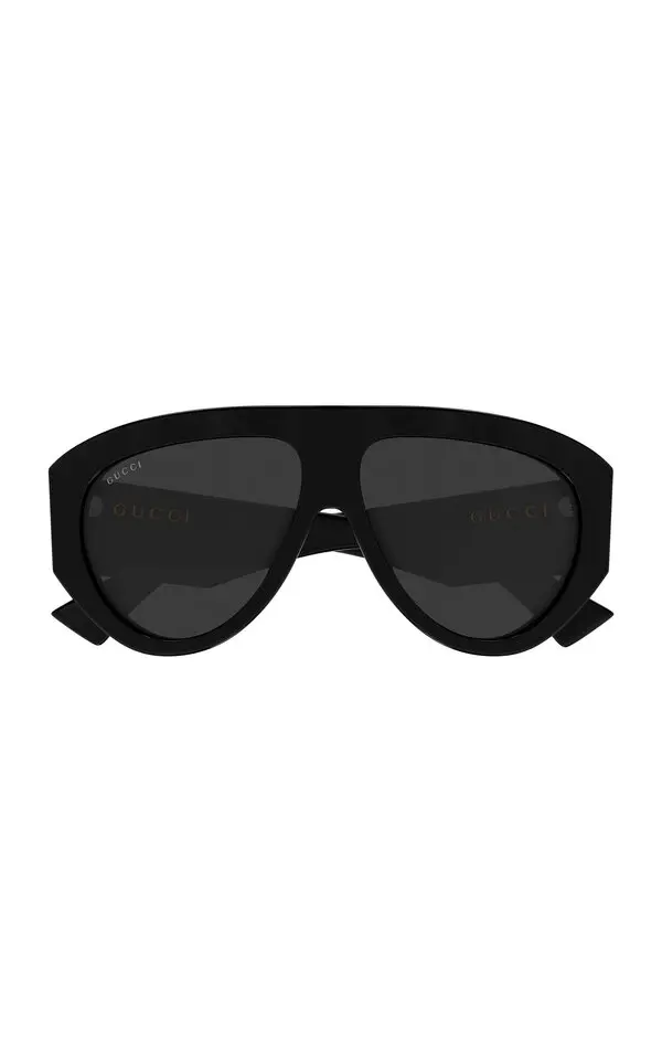 Gucci Oversized Aviator-frame Sunglasses - Grey
