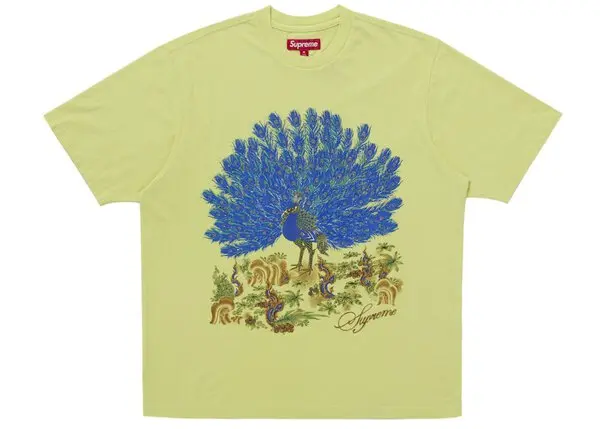 Supreme Peacock Short Sleeve Top - Fluorescent Yellow