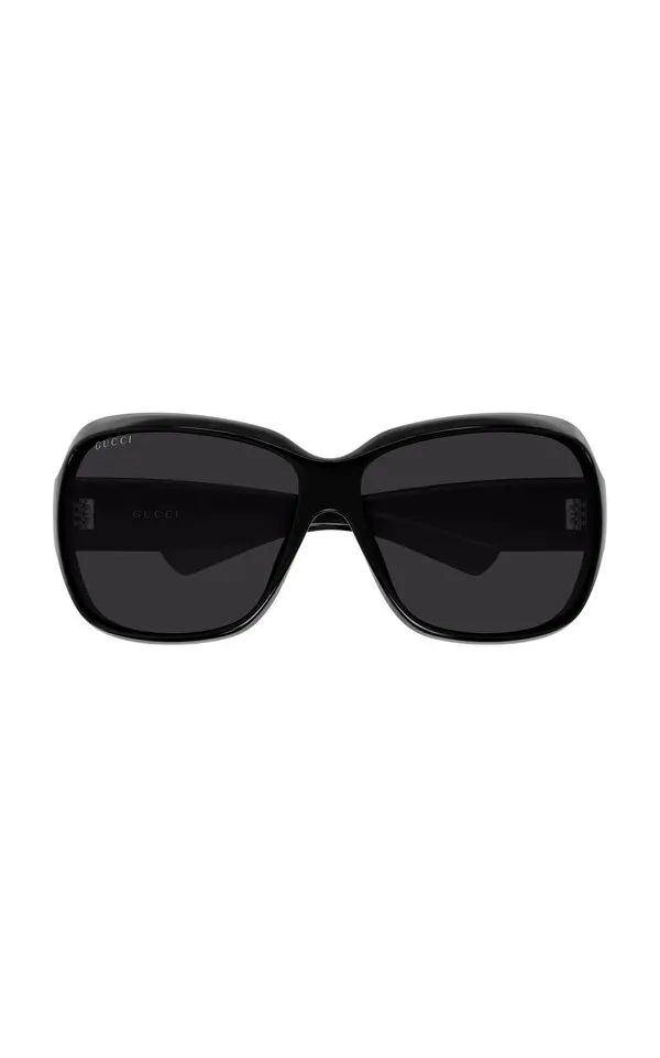 Gucci Mask-frame Acetate Sunglasses - Black