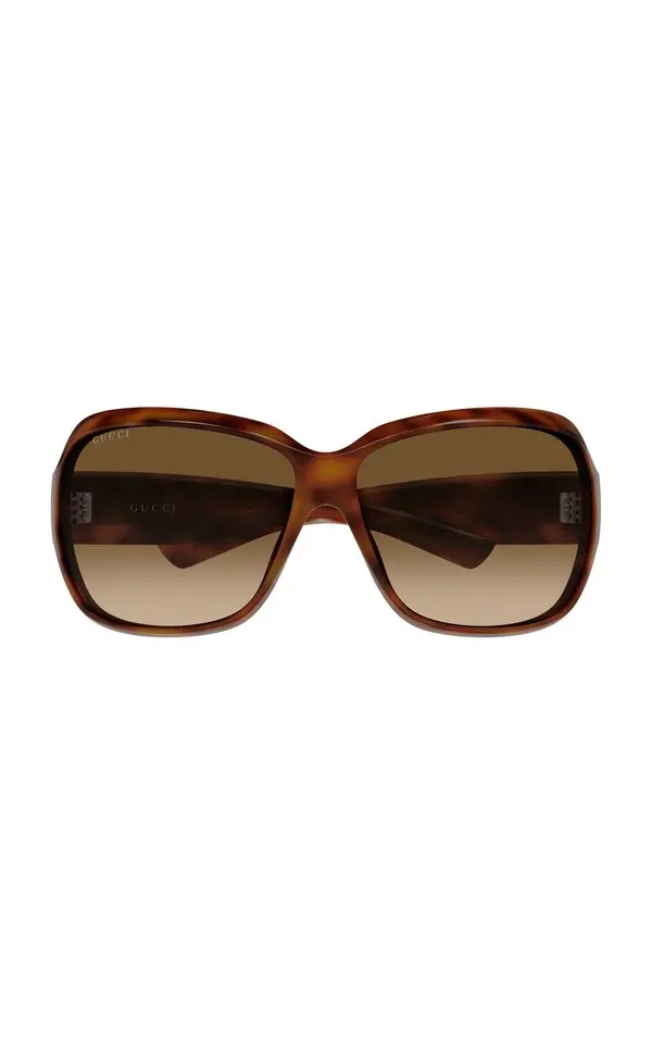 Gucci Acetate Mask-frame Sunglasses - Brown