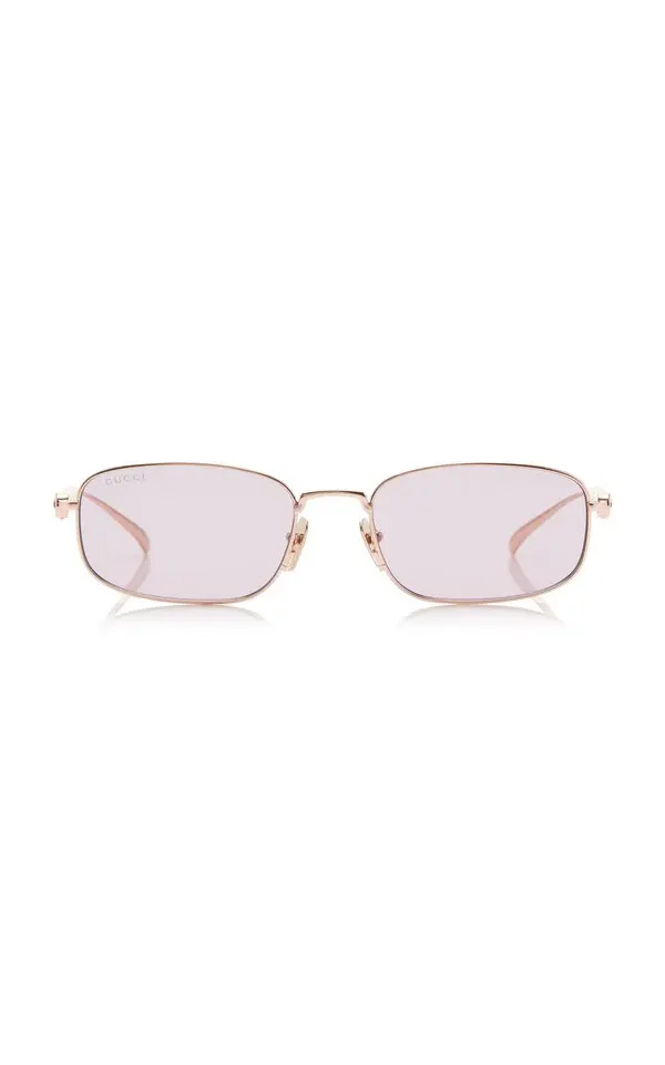 Gucci Square-frame Metal Sunglasses - Gold