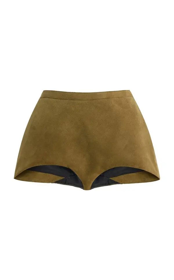 SLOAN Exclusive Suede Shorts - Olive