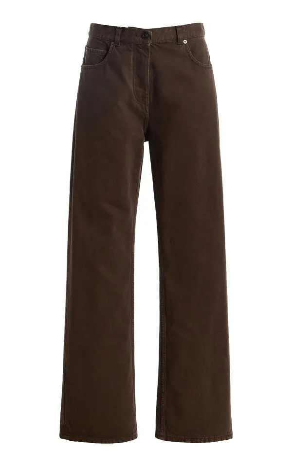 THE ROW Finbar Garment-dyed Jeans - Brown