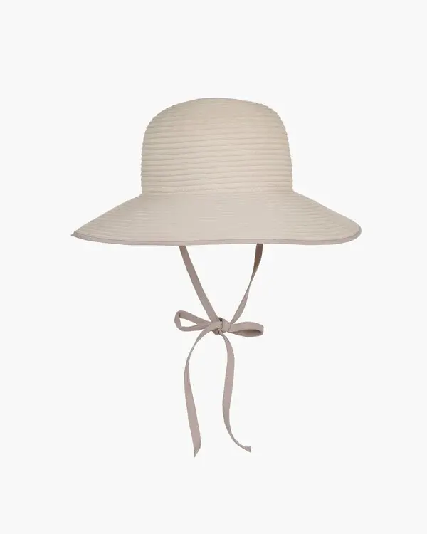 Eric Javits Ribbon Skimmer Sun Hat - Bone Mix