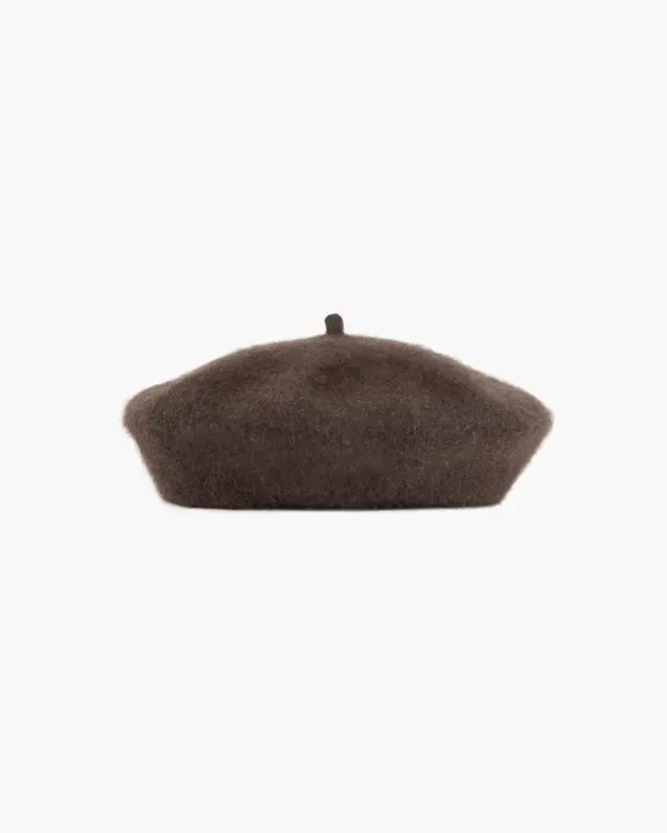 Eric Javits Soft Milled Yak Fur Beret - Brown