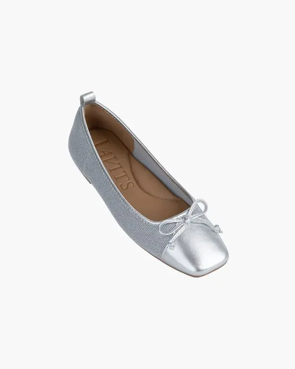 Eric Javits Parris Ballet Flat - Silver