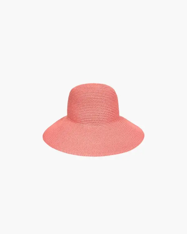 Eric Javits Hampton Squishee Straw Hat - Coral