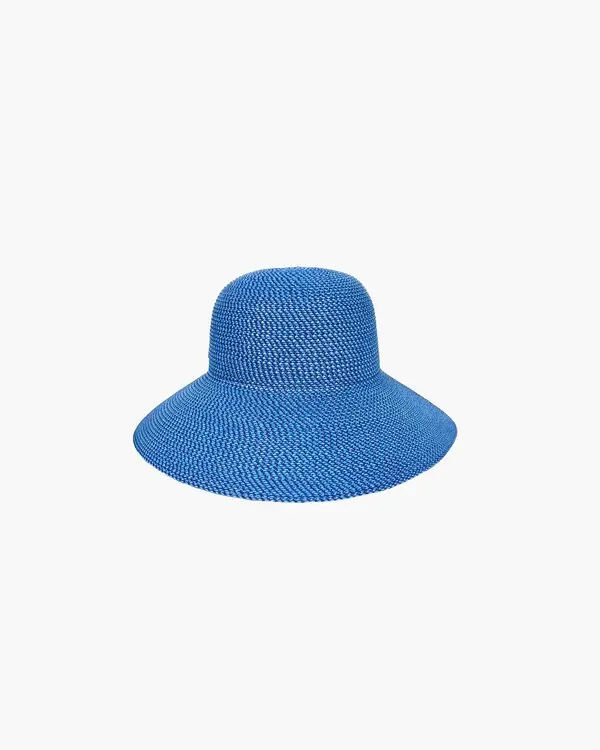 Eric Javits Hampton Squishee Straw Hat - Cyan