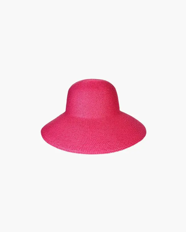 Eric Javits Hampton Squishee Straw Hat - Fuchsia