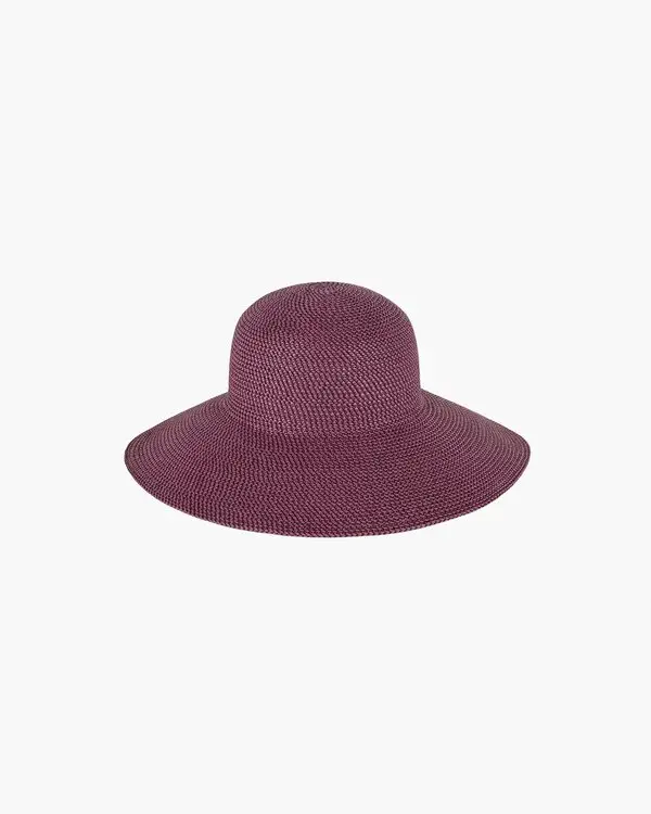 Eric Javits Hampton Squishee Straw Hat - Mauve Speckle