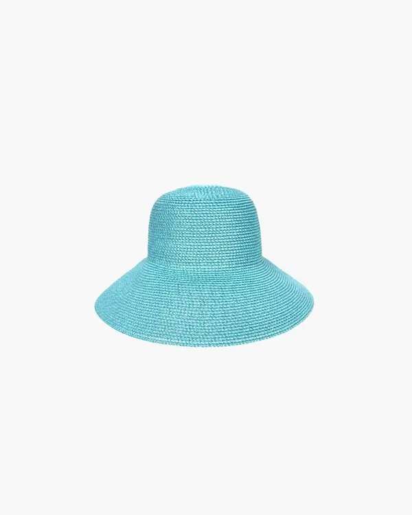 Eric Javits Hampton Squishee Straw Hat - Turquoise