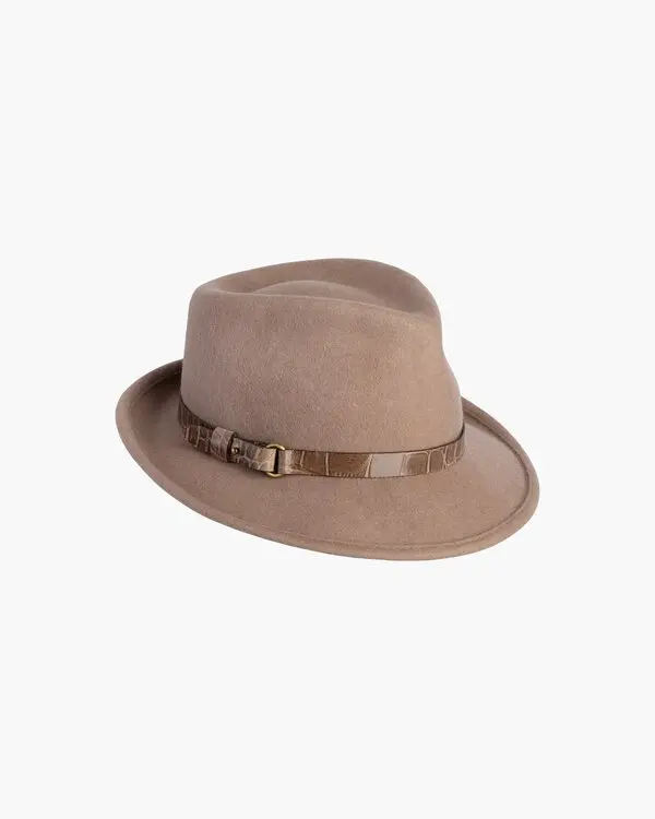 Eric Javits Wool Fedora Hat - Almondine