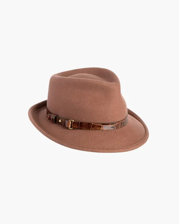 Eric Javits Wool Fedora Hat - Russet