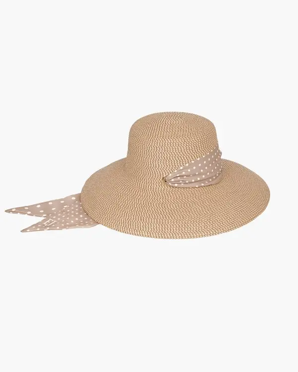Eric Javits Twillybilly Sun Hat - Peanut Peanut Dot