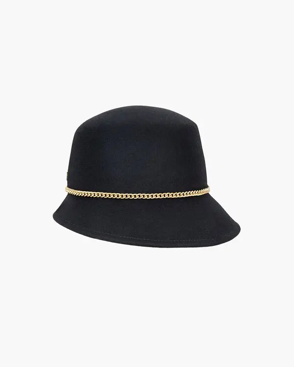 Eric Javits Chain Cloche Hat - Black