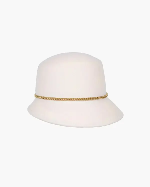 Eric Javits Chain Cloche Hat - Off White