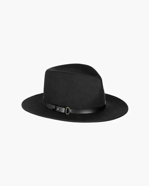 Eric Javits Hand-blocked Super Felt Fedora - Black