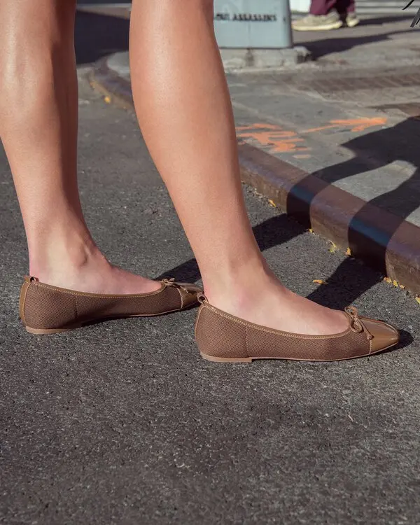 Eric Javits Parris Ballet Flat - Cafe